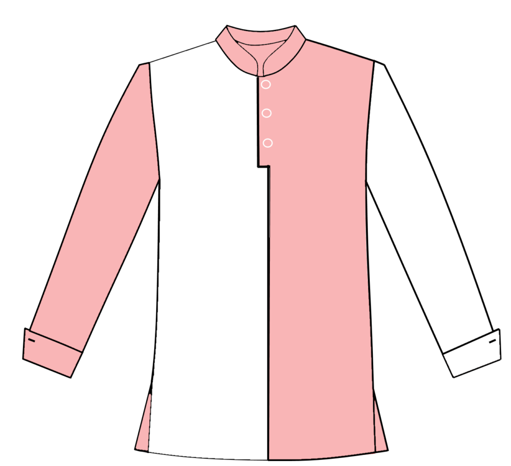 113-Pullover Split Front Two Colors – Andreas Dsigns