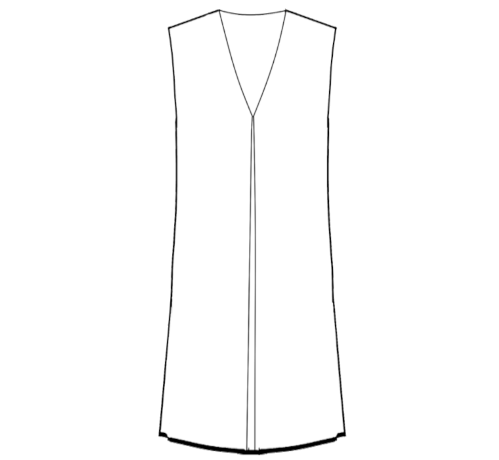 401-Long V-Neck Vest – Andreas Dsigns